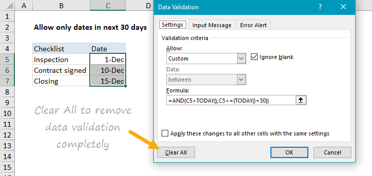 Excel Data Validation Guide Exceljet